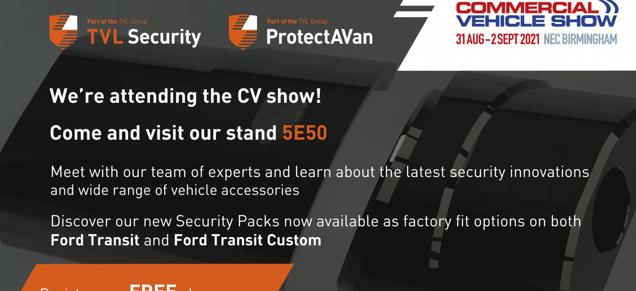 TVL Security and ProtectAVan are attending the CV show | TVL Security